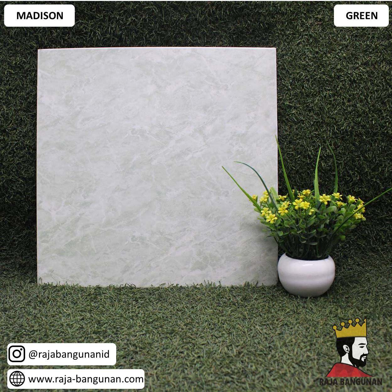 KERAMIK ASIA TILE MADISON GREEN 30×30 | Raja Bangunan