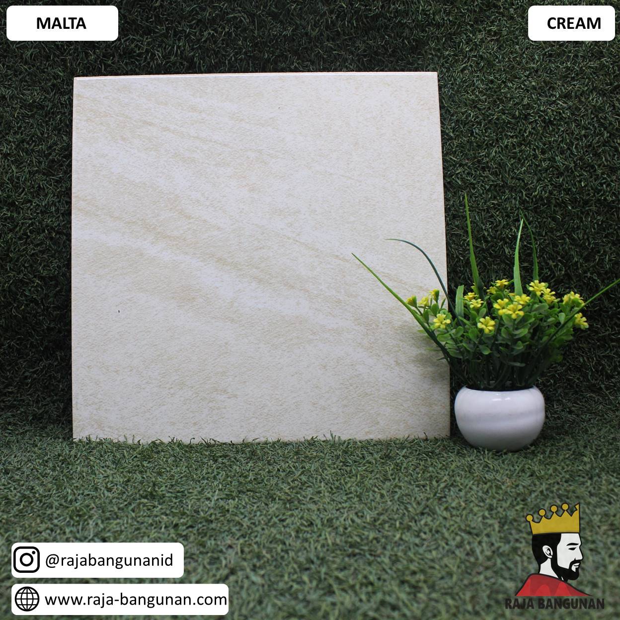 KERAMIK ASIA TILE MALTA CREAM 30×30 | Raja Bangunan